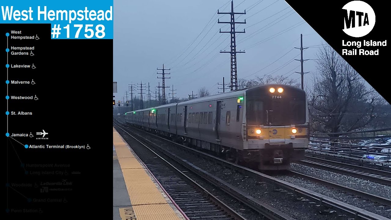 「LIRR」West Hempstead | Train #1758 | West Hempstead bound Bombardier M7 ...