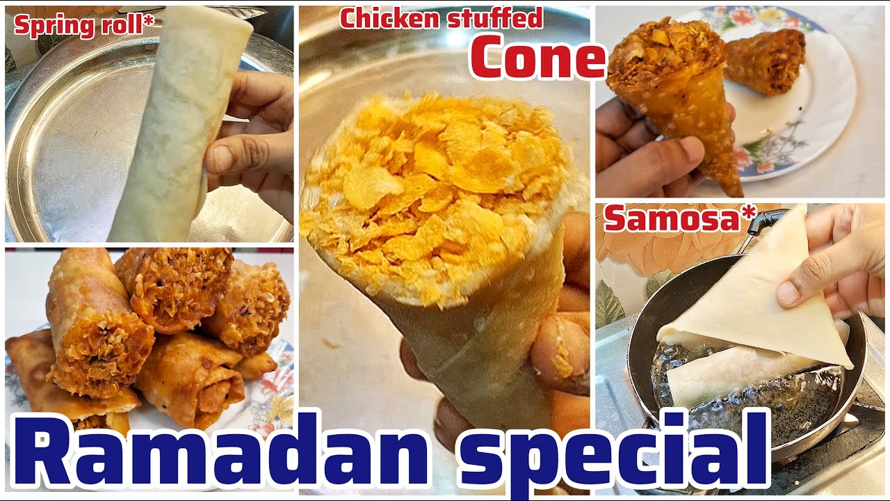 Must try Ramadan recipe|| Ramadan Special Chicken Spring roll,Cone ...