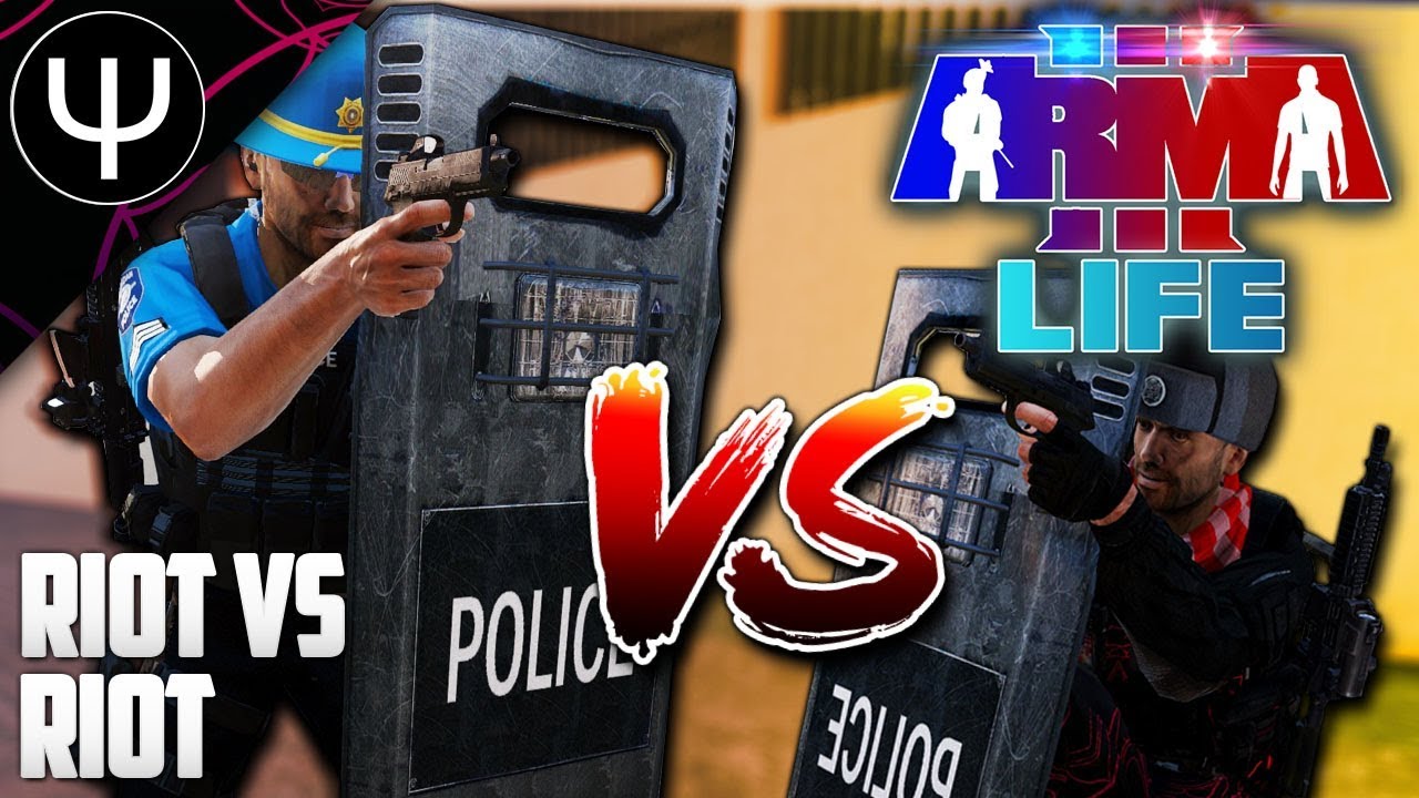 ARMA 3: Kamdan Life Mod — Riot Shield VS Riot Shield! - YouTube