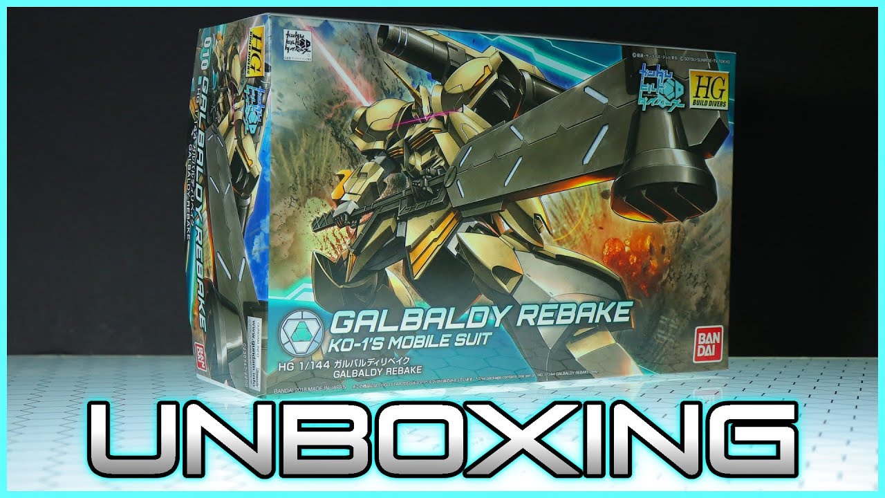 1/144 HGBD Galbaldy Rebake Unboxing - GUNDAM BUILD DIVERS - YouTube