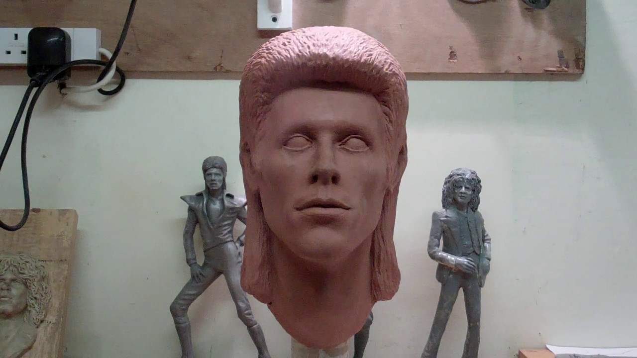 David Bowie statue head - YouTube