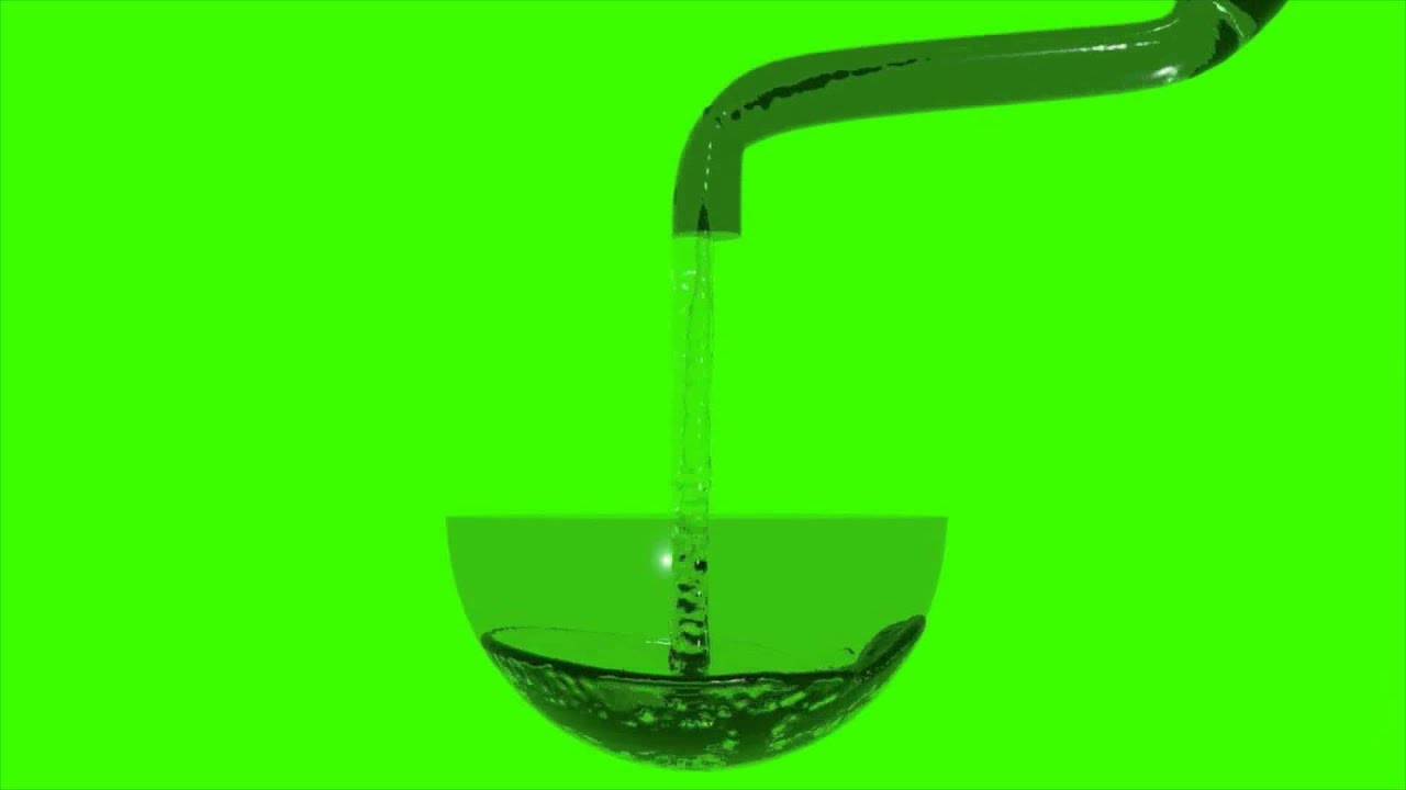 realflow water green screen free royalty footage - YouTube