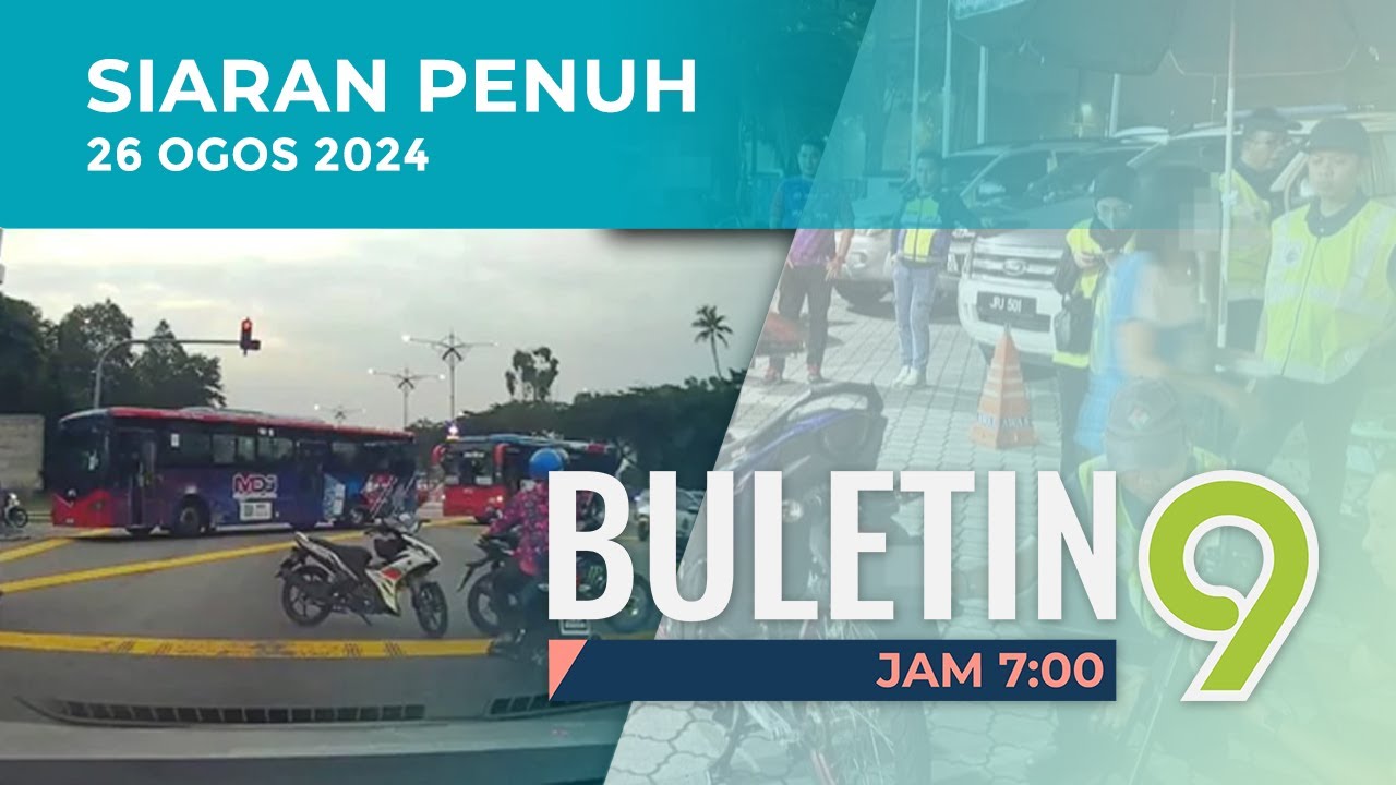 Polis Johor Pukat Mat Rempit Dengan Dua Bas | Buletin TV9, 26 Ogos 2024 ...