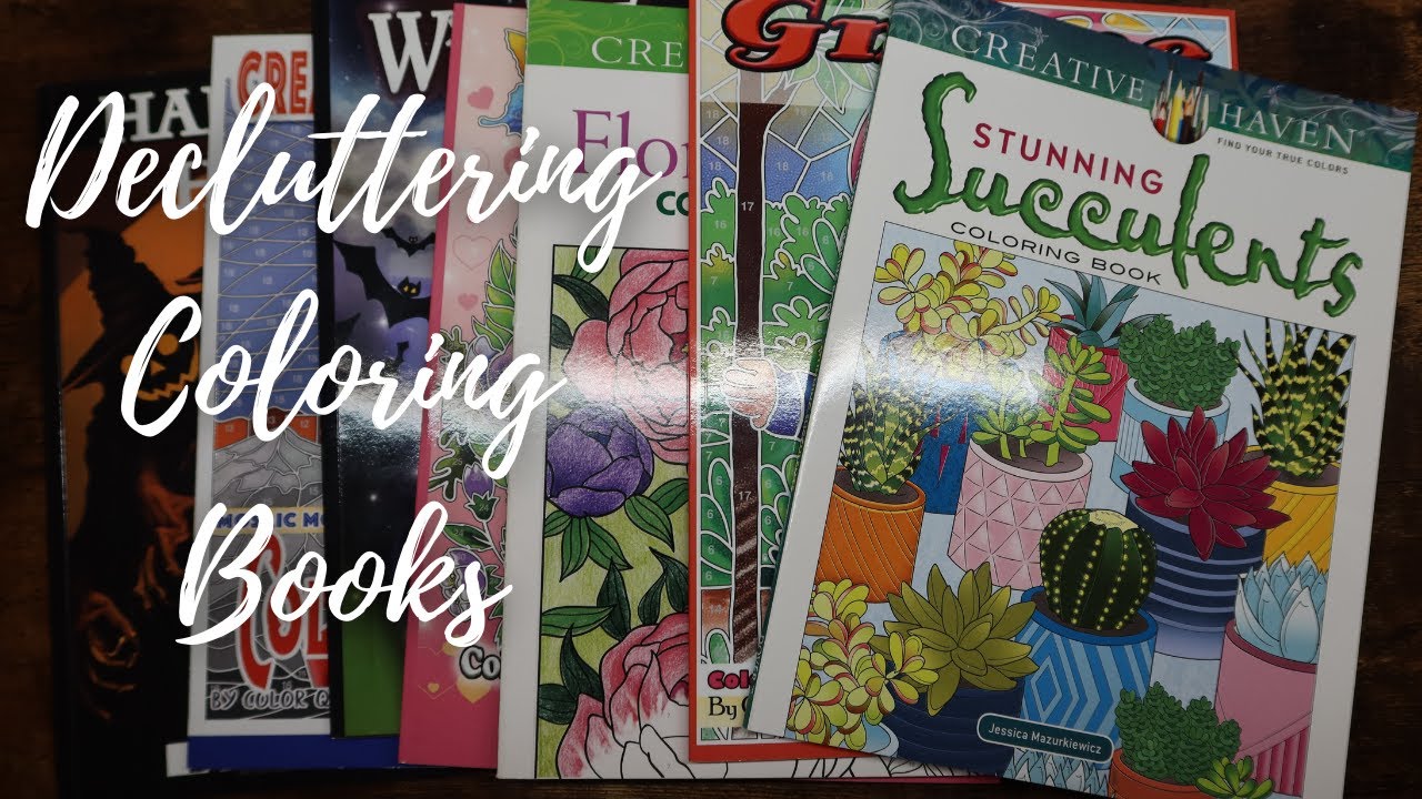 decluttering coloring books | unhaul #1! - YouTube