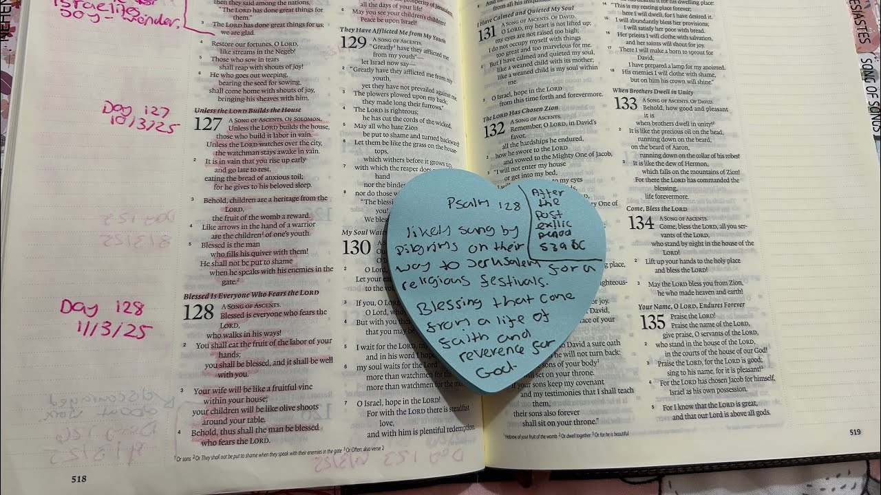 Day 128: Psalm 128| #esv #biblestudy #faith #bookofpsalms#psalm128 # ...