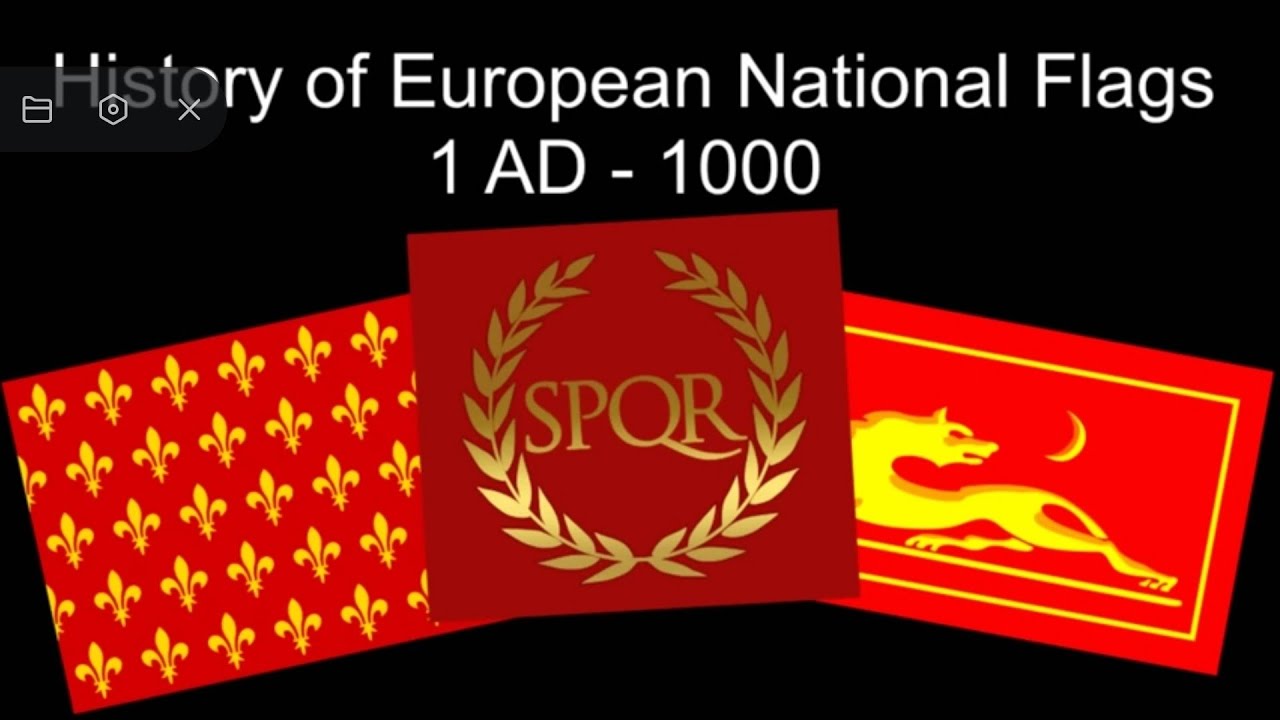 History of European National Flags 1 AD - 1000 - YouTube