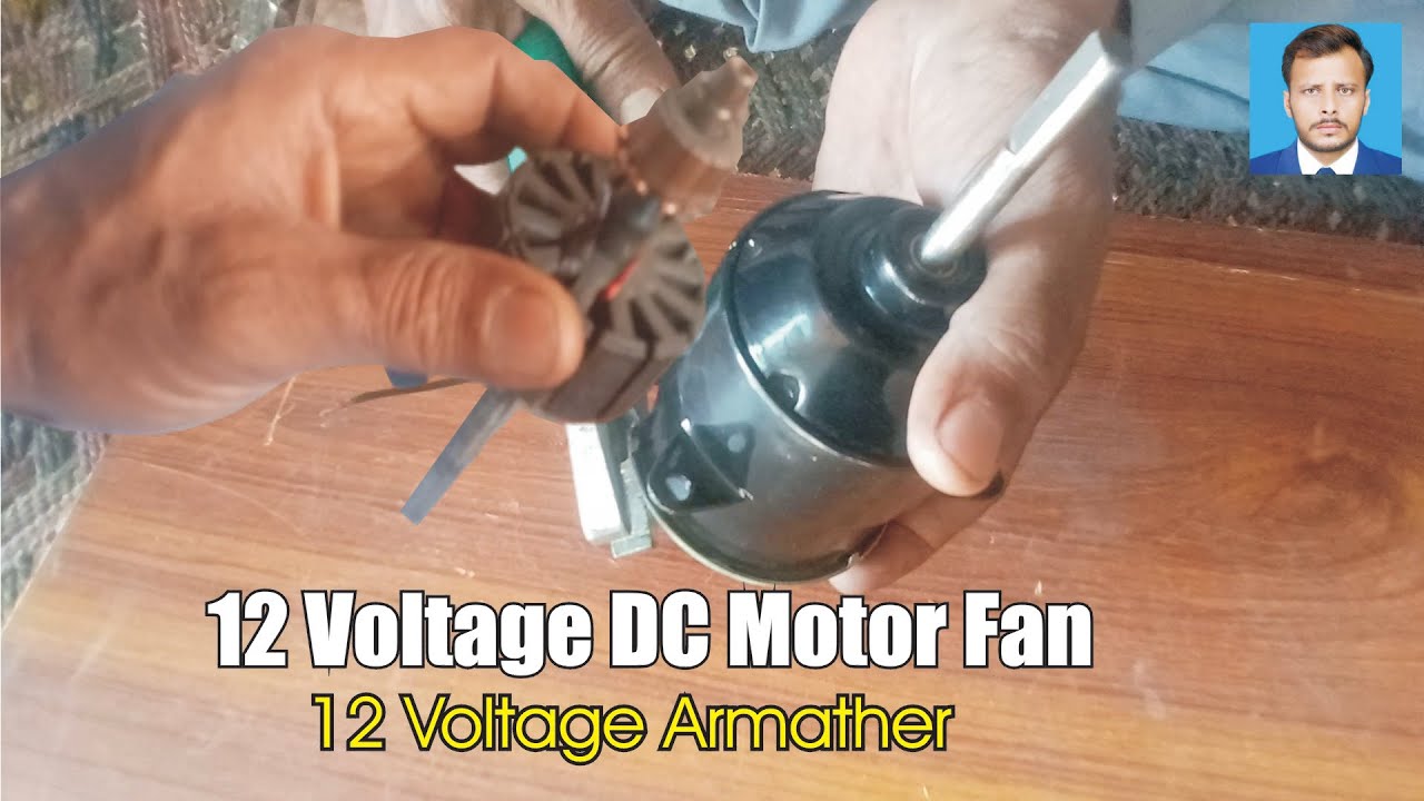 how to make 12 volt dc motor fan at home with Armacher - YouTube