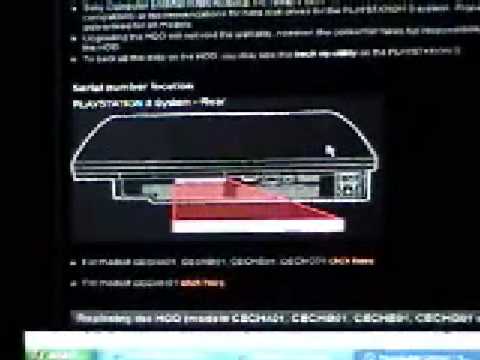 PS3 all models laptop HD 500gb 2.5 upgrade guide clip 1/4 - YouTube