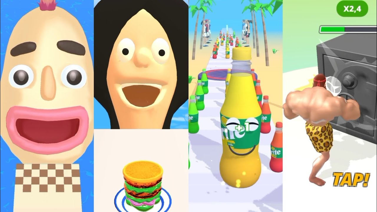 Sandwich Runner, Burger Run, Juice Run, Muscle Rush, Gameplay ...