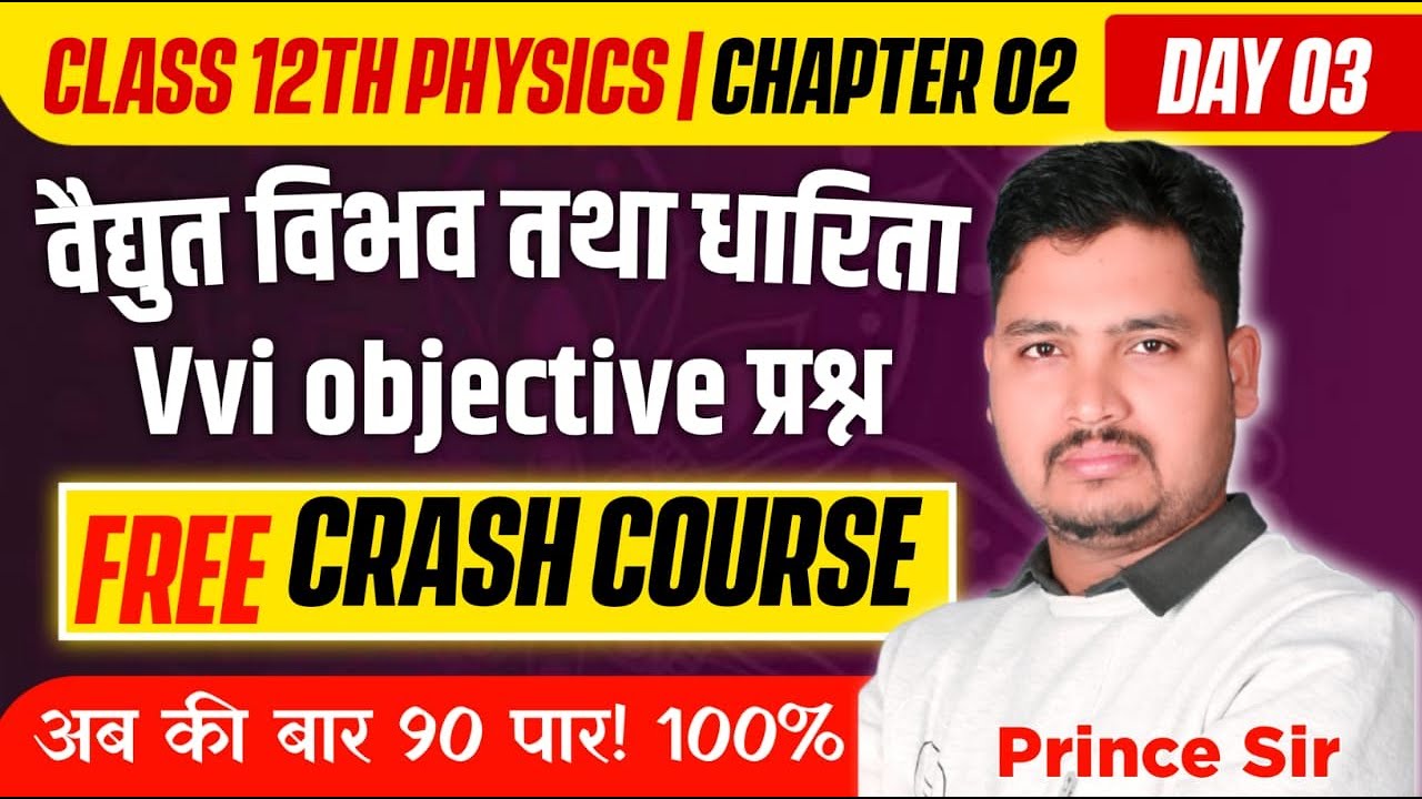 Live | Class 12 Physics | Chapter 02 | Vvi Objective Question | Board ...