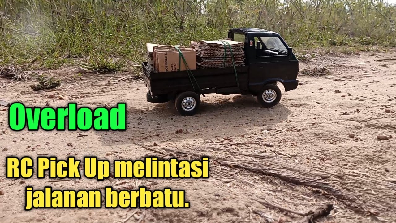 RC Pick Up WPL D12 Overload, nekat melintasi jalanan berbatu ... - YouTube