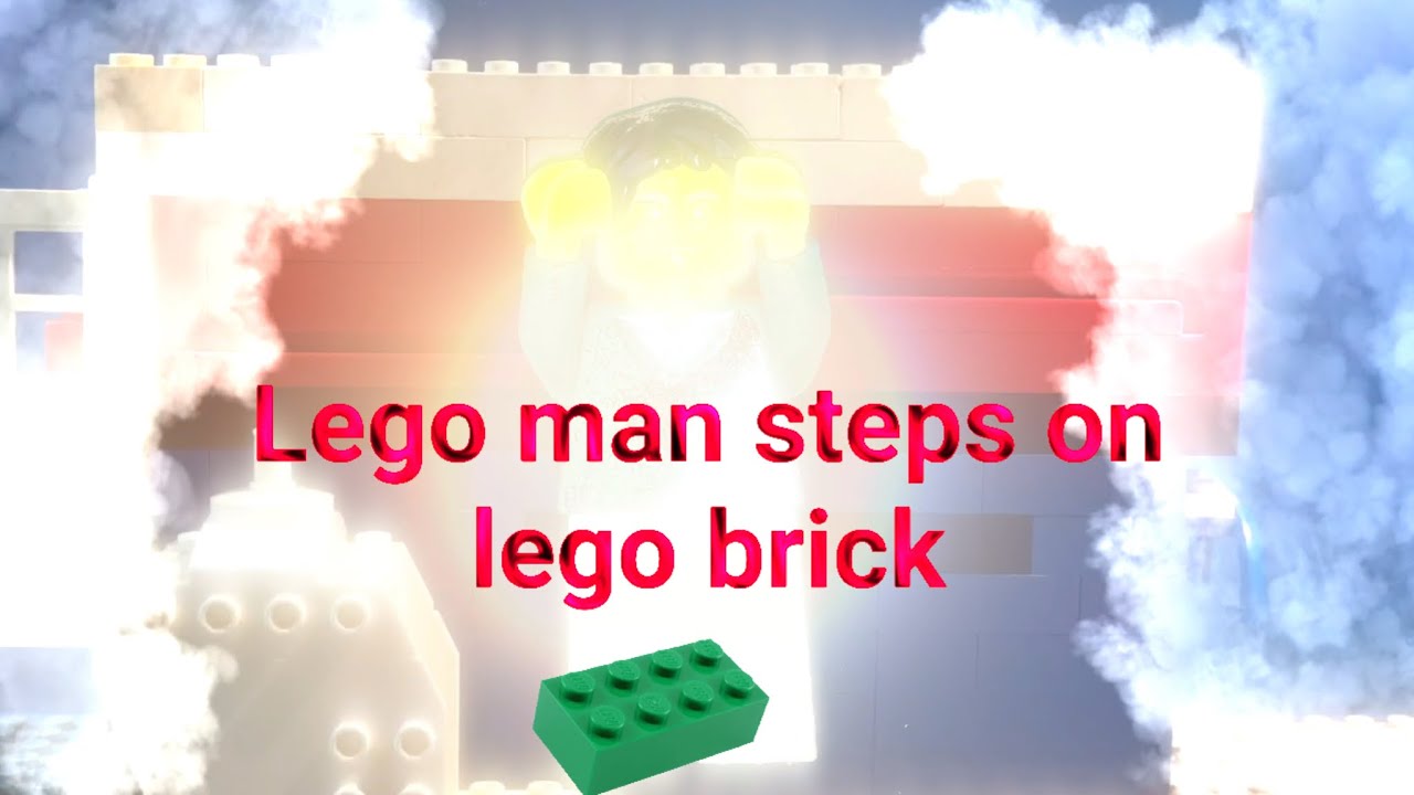 Lego man steps on Lego brick. (Wait wait what the heeeeellll) - YouTube