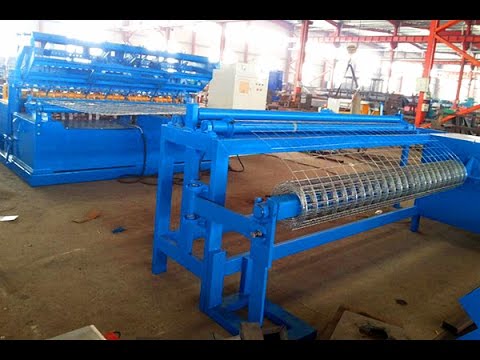 Wire mesh machine (roll mesh) - YouTube