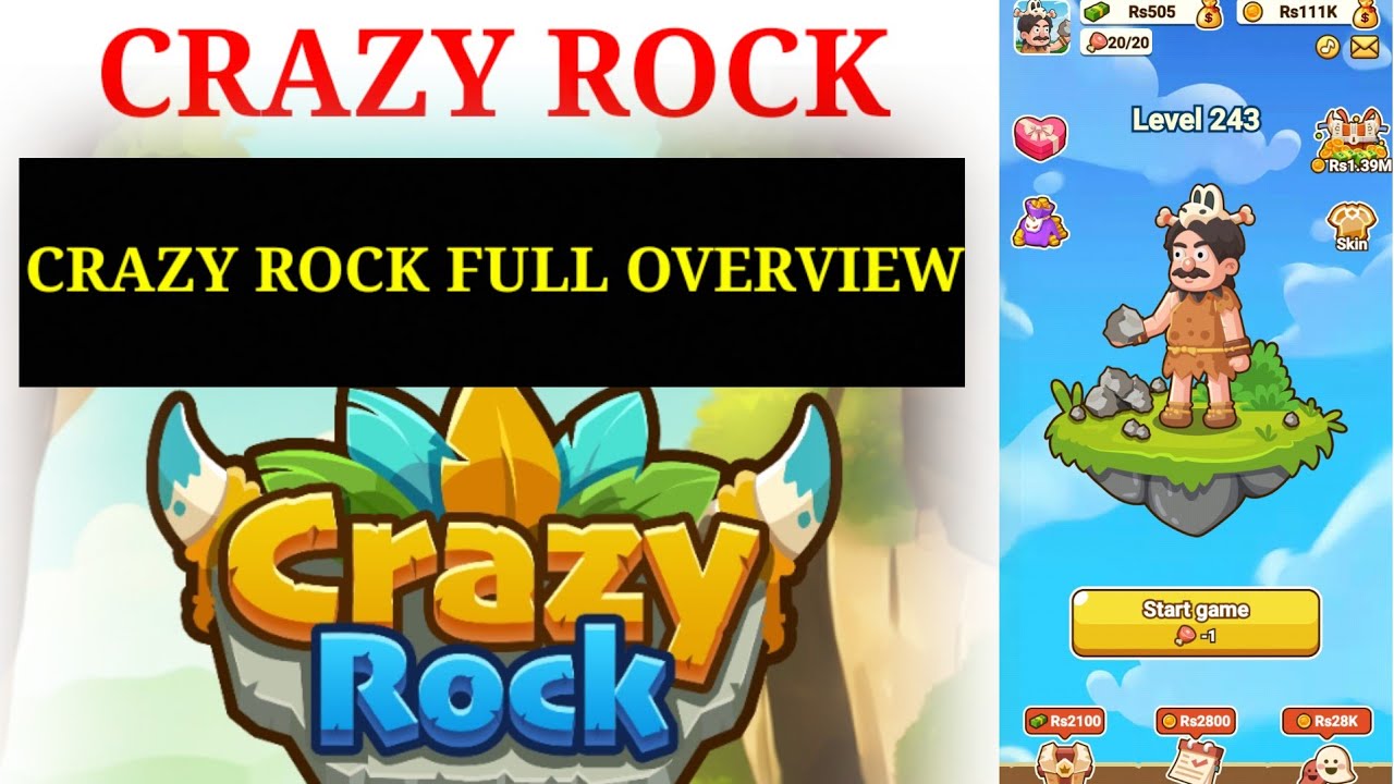 How to play crazy rock game | online earning | Make money online - YouTube