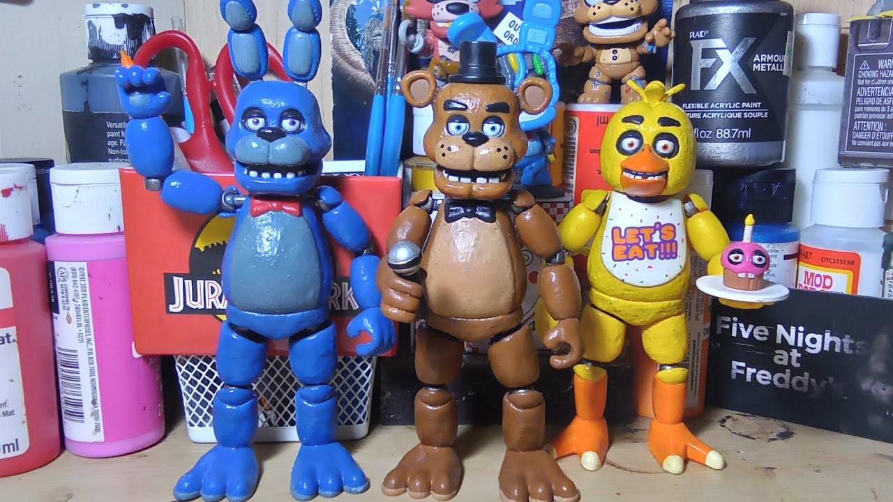 My Custom Fnaf Figures Freddy, Bonnie, Chica (Five Nights at Freddy's ...