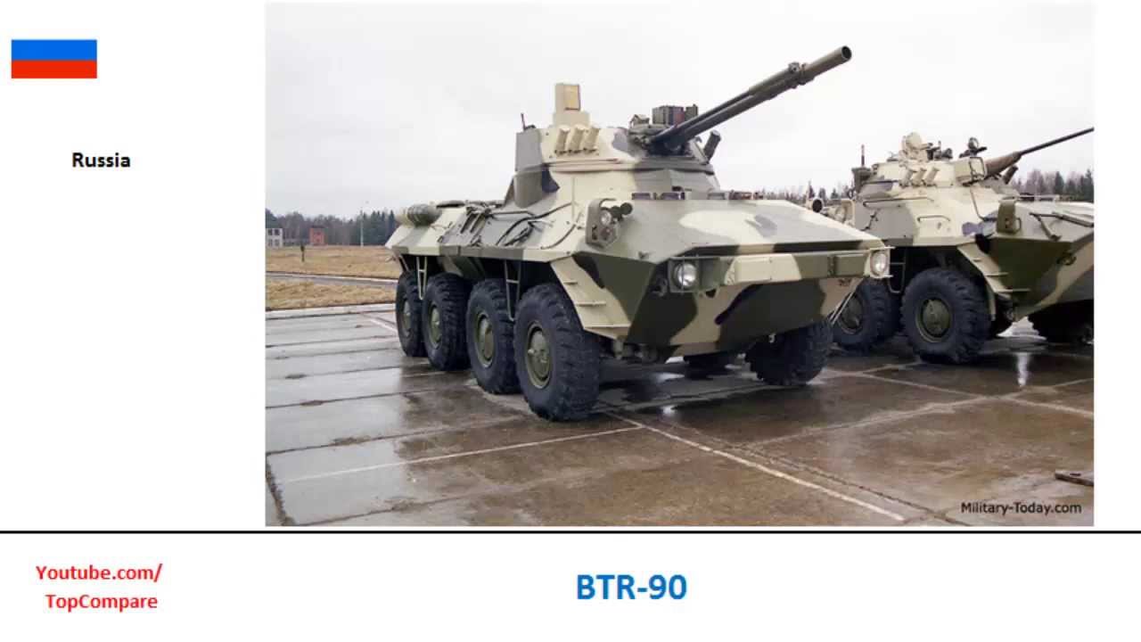 BTR-90 vs VBCI, 8x8 armored fighting vehicles specs comparison - YouTube
