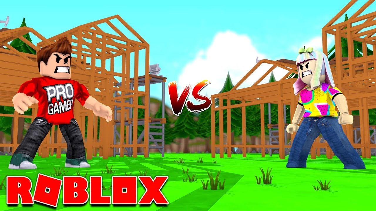 Roblox | Boyfriend Vs Girlfriend Building A House! - YouTube