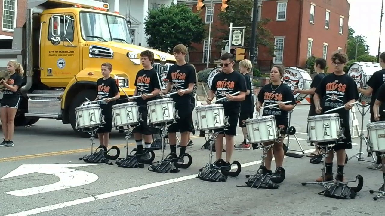 Massillon Tiger Swing Band Drumline at Funfest 2017 - YouTube