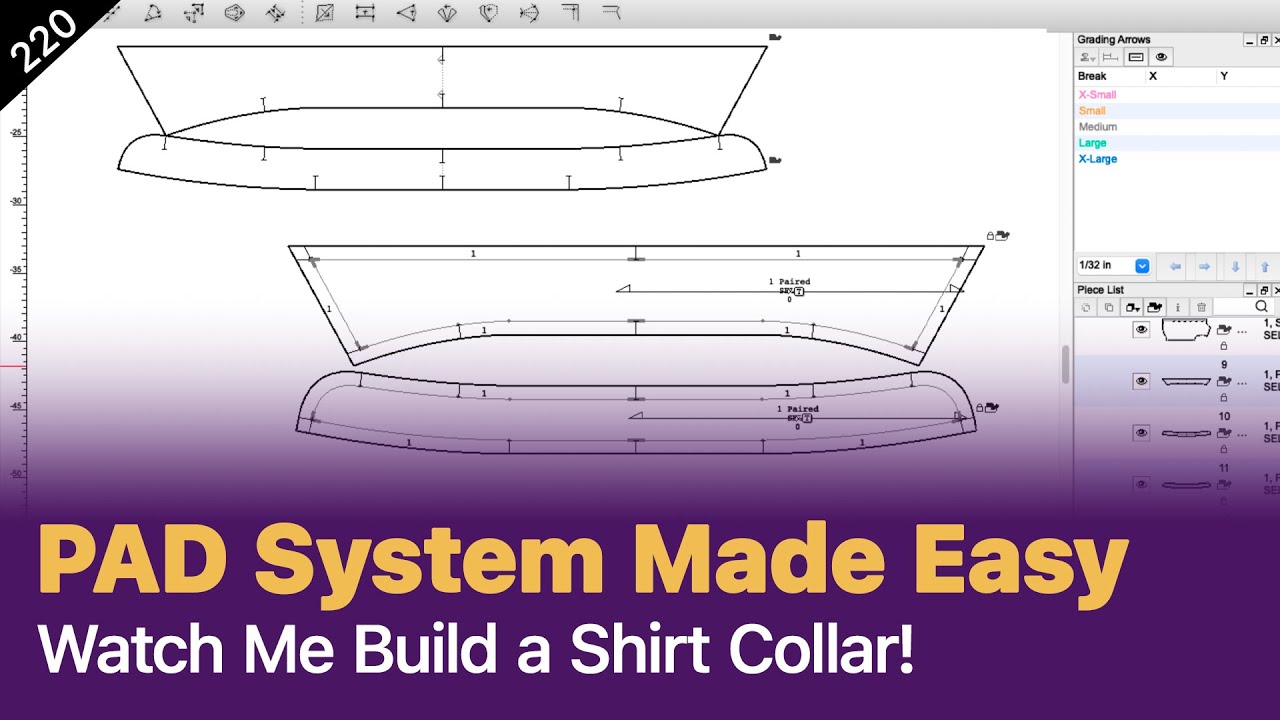 Easiest Way to Learn PAD System: Draft a Shirt Collar Like A ...