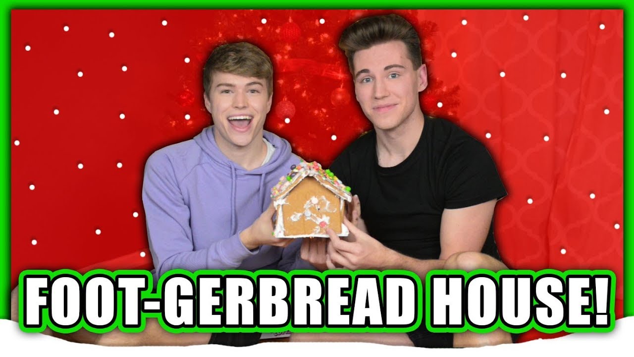 We Made a Gingerbread House with Only Our Feet *messy* - YouTube