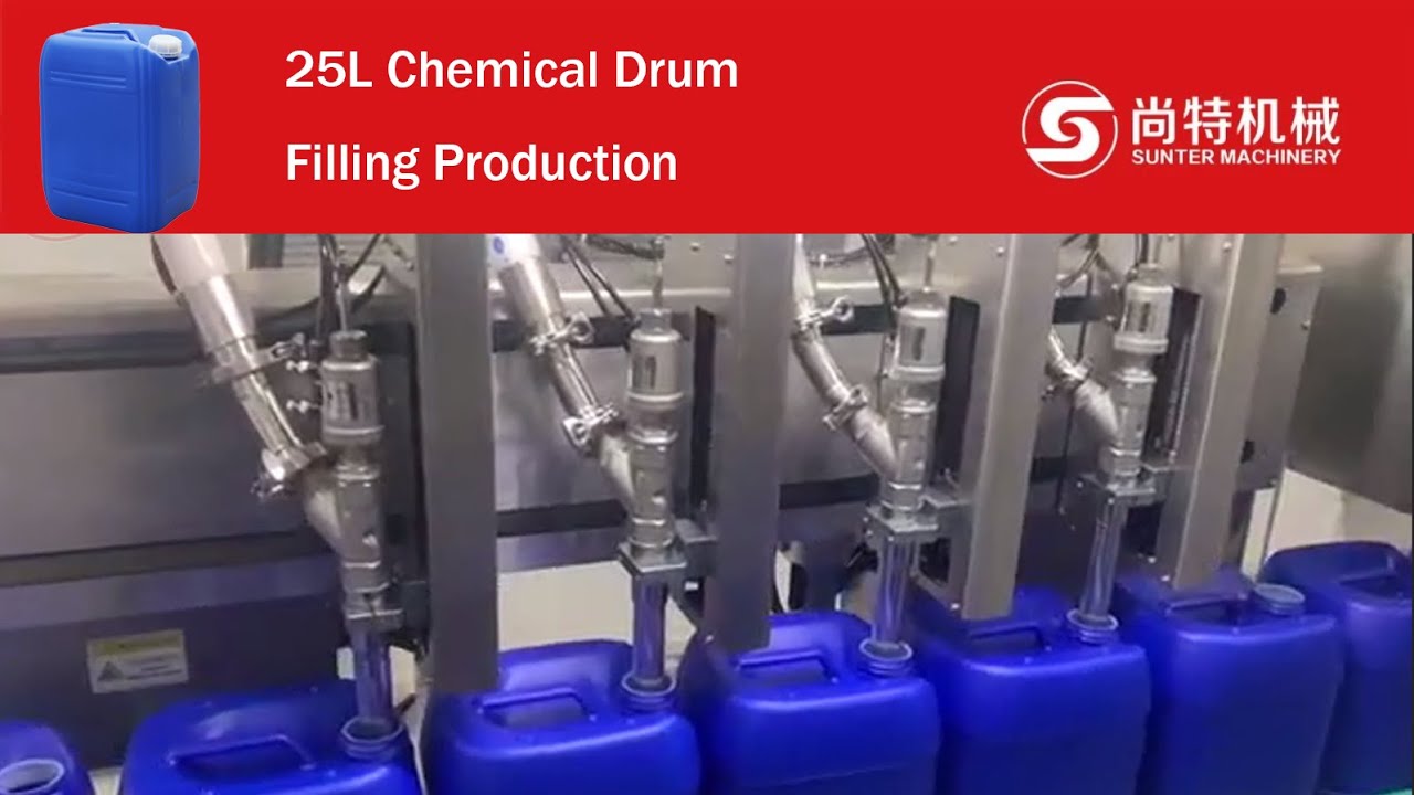 ⚡️ Speed & Precision: 25L Chemical Drum Filling Line | Sunter Tech ...