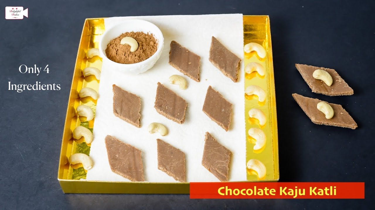 Chocolate Kaju katli | Chocolate Kaju Barf | Chocolate Cashewnut Barfi ...