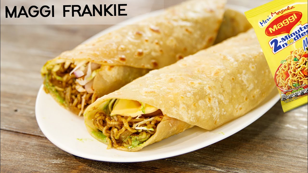 Maggi Frankie - Chatpati Masala Maggie Cheese Roll Veg Recipe ...