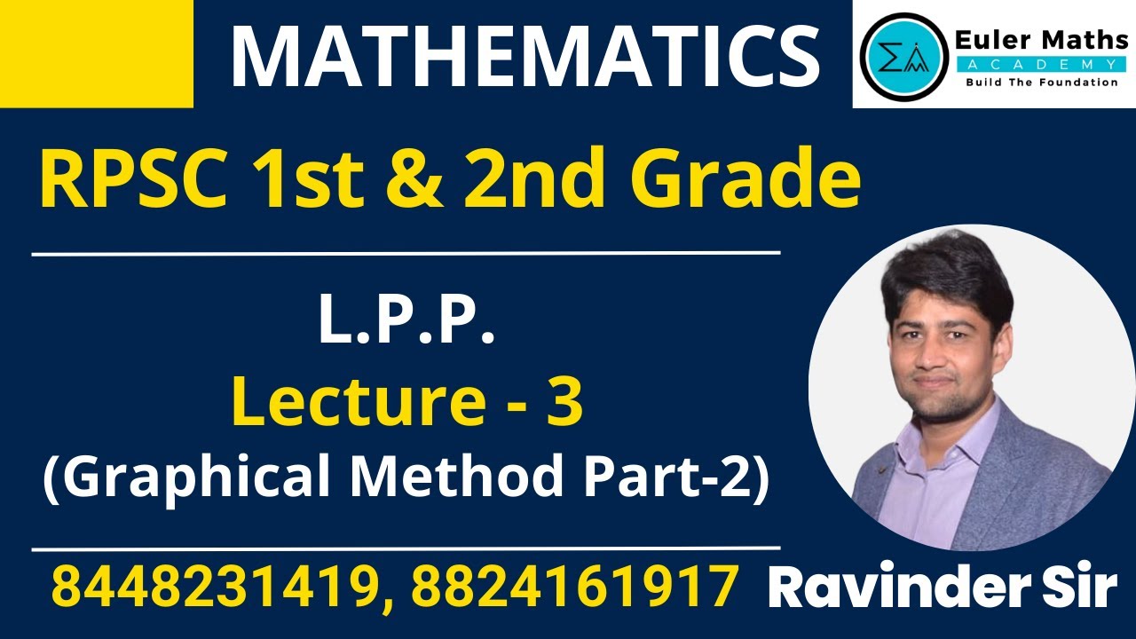RPSC 1st Grade & 2nd Grade (Mathematics) || L.P.P. || Lecture -3 ...