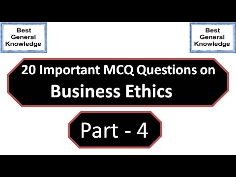 Business Ethics mcq | MCQ Questions on Business Ethics Part 4 ...