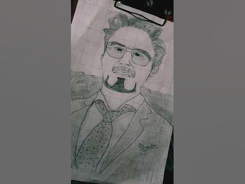 I try to best draw Tony stark - YouTube