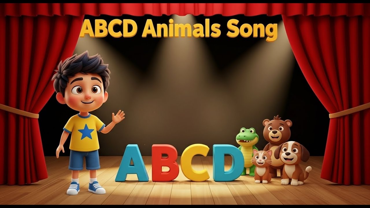 ABCD for Kids with Animals | Easy Alphabet Learning Song | A to Z ...