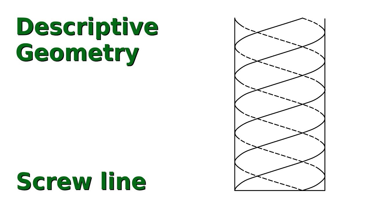 Screw line (Descriptive Geometry, LibreCAD 2.2) - YouTube