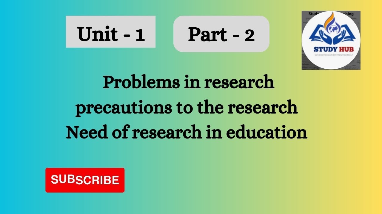 B.Ed 2nd semester / Action research / problems, precautions and need of ...