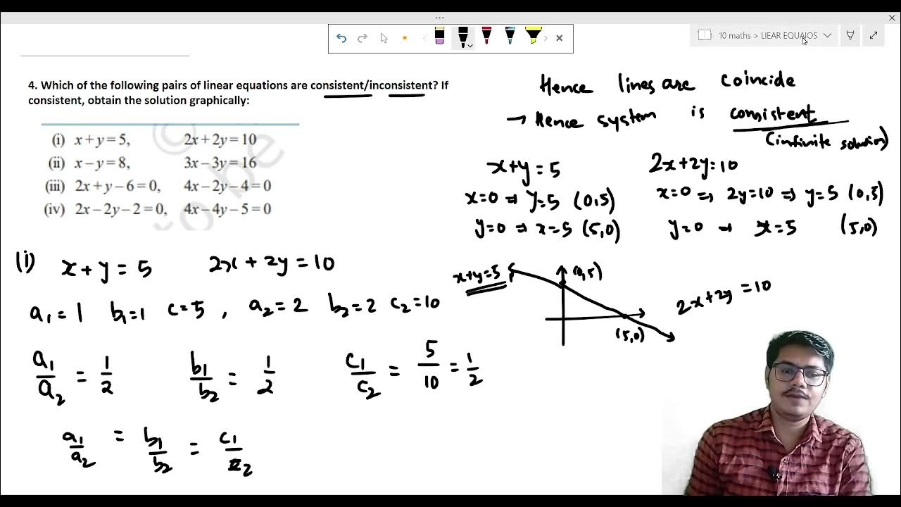 EXCERCISE 3.1 QUESTION 4, PAIR OF LINEAR EQUATIONS, CLASS 10, MATHS ...
