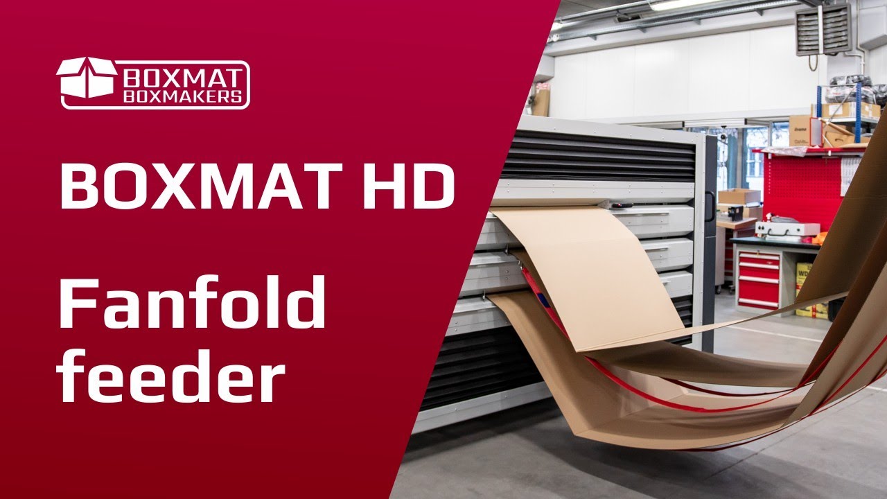 Boxmat HD | Boxmaker with automatic corrugated cardboard fanfold feeder ...