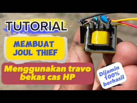 Tutorial membuat Joule thief menggunakan travo bekas cas HP - YouTube
