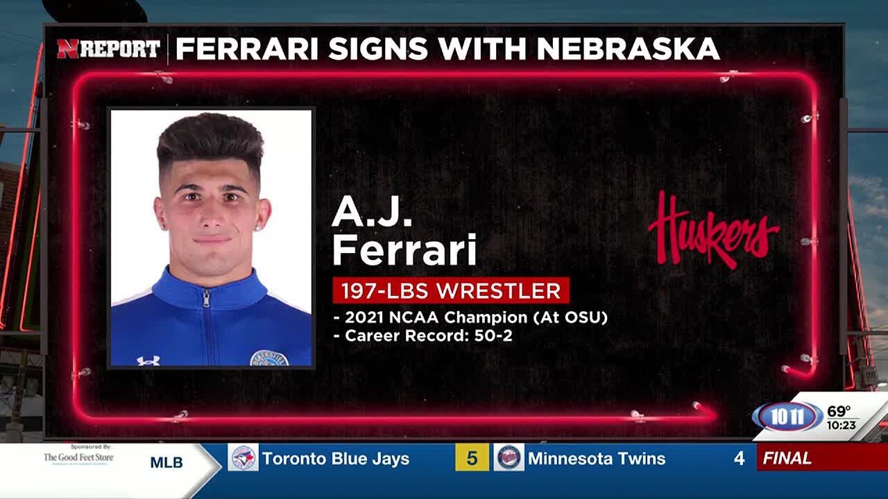 AJ Ferrari signs with Nebraska Wrestling - YouTube