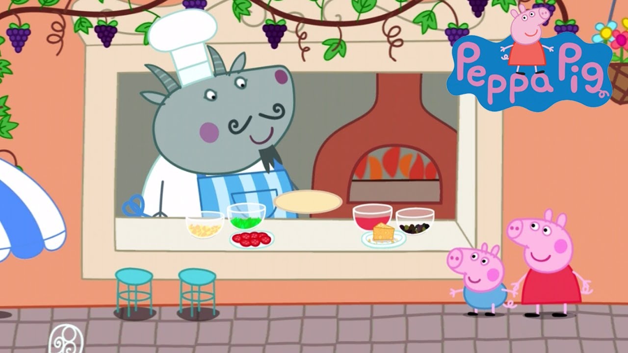 Peppa Pig: Holiday - George and Peppa make a Pizza - YouTube