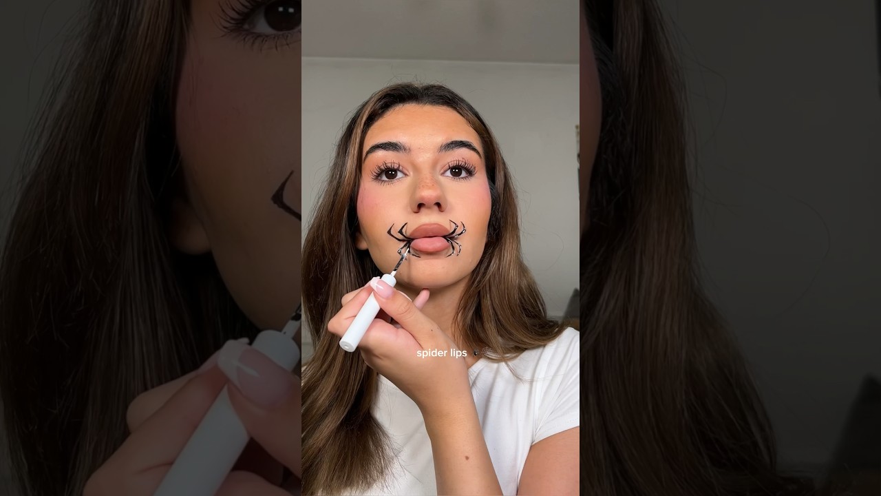 you have to try out spider lips for halloween because it’s so EASY to ...