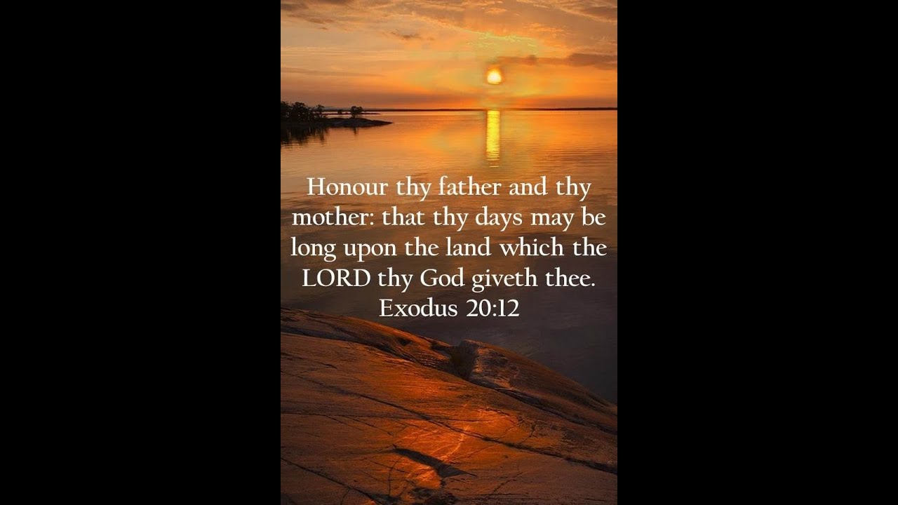 The Fifth Commandment- Honour Your Father And Your Mother - YouTube