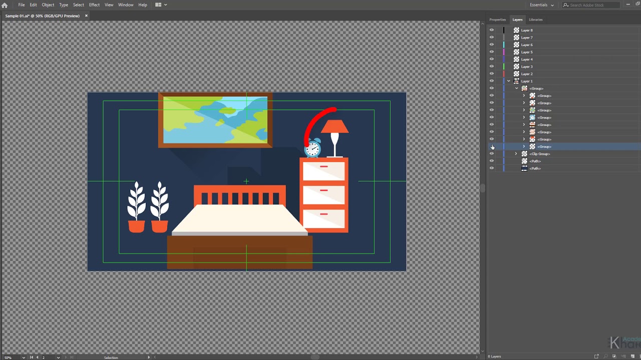 Motion Graphics Free Course_22 Prepare Ai Files For Animation - Sample ...