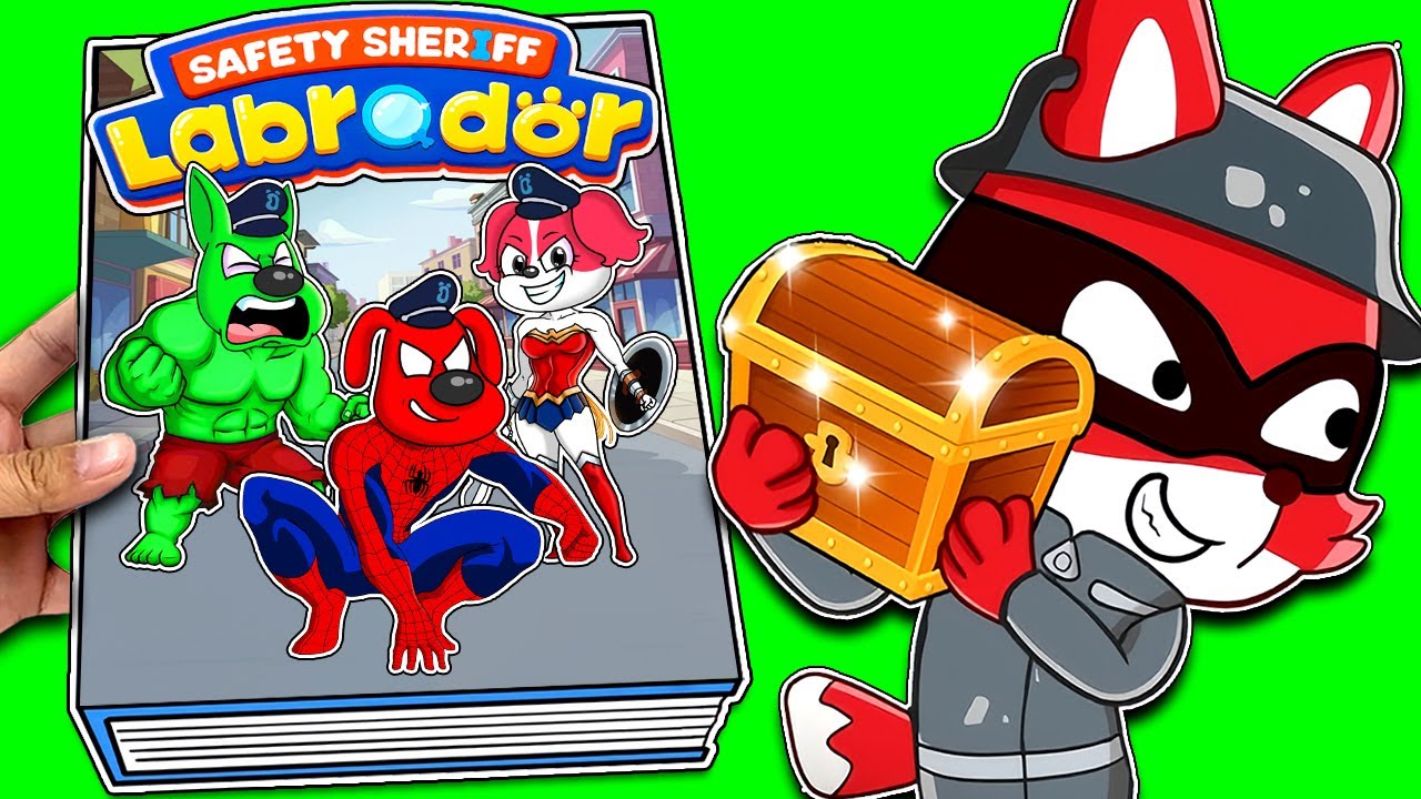 Sheriff Labrador Avengers | Make Quiet Book Sheriff Labrador ️DIY Paper ...