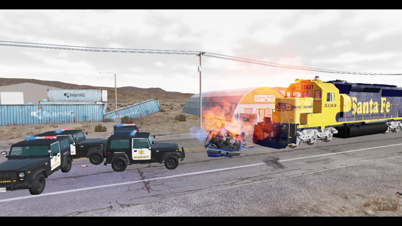 Train On The Street & Highway BeamNG.Drive Train | Train Track Switch ...