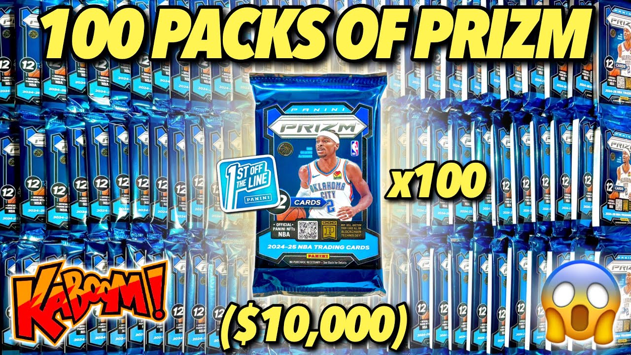 I went CRAZY and opened 100 INSANE PACKS of the NEW 2025 PRIZM NBA ...