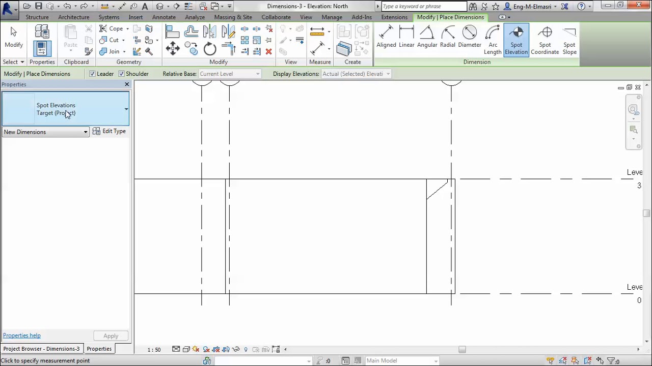 Revit Structure 18 Dimensions 10 Spot Elevation - YouTube