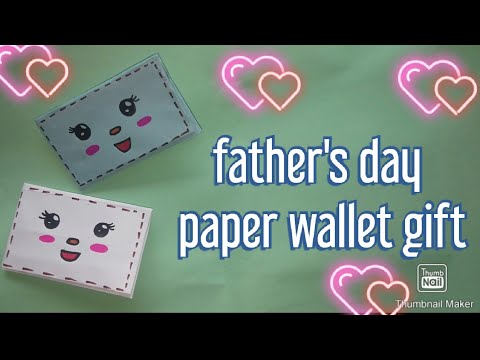 Father's day paper wallet gift..... - YouTube