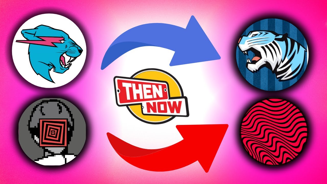 Top 50 Youtubers Logos Now And Then - YouTube
