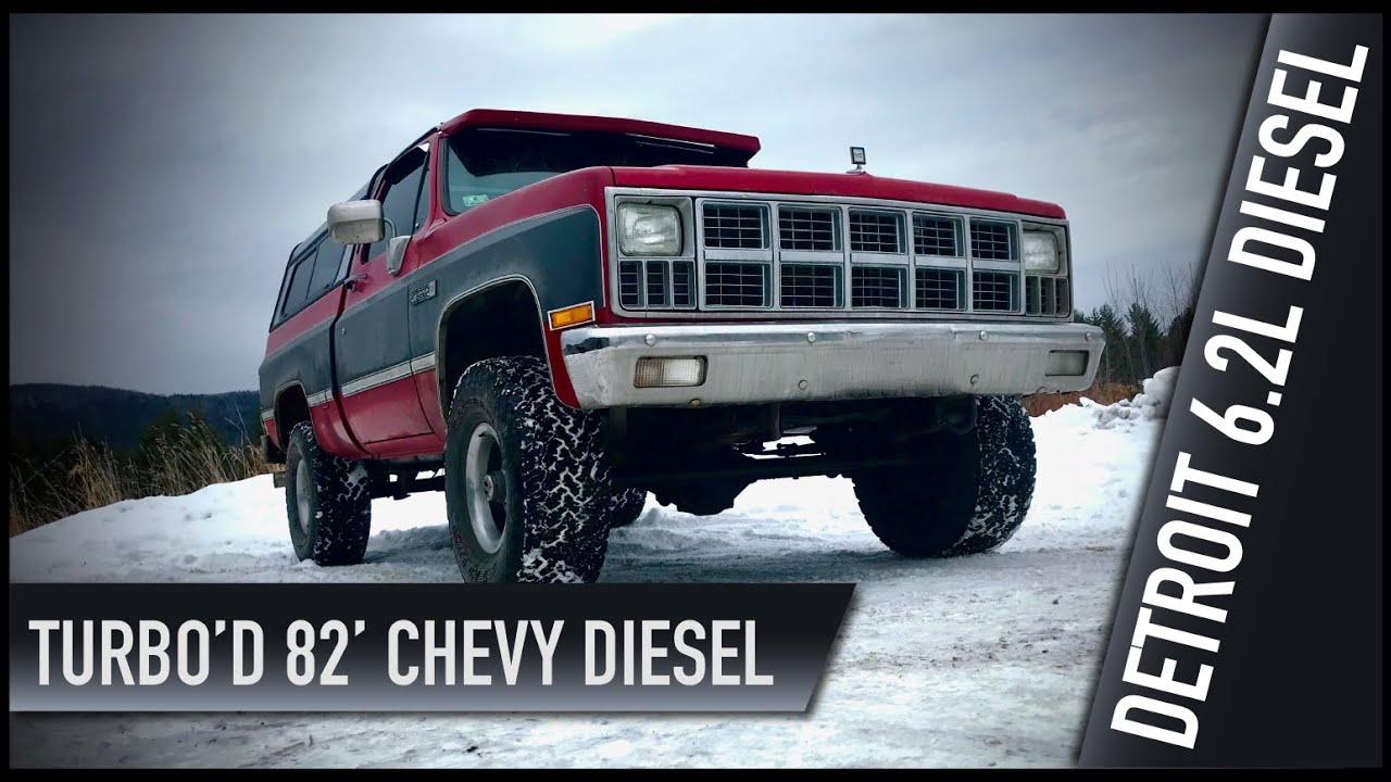 Turbo'd 82' Diesel Chevy Square Body Walk Around - YouTube