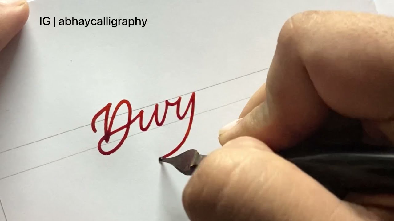 Writing Random Names in Calligraphy Part - 2 - YouTube