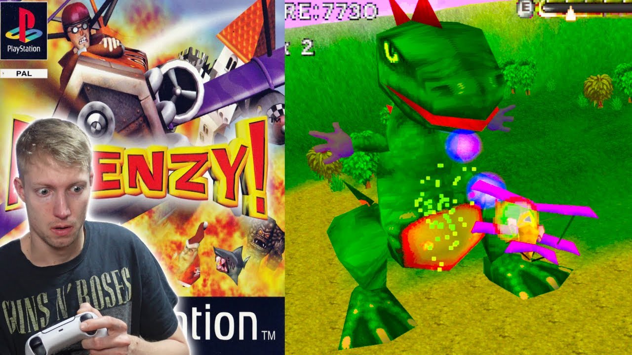 FLUGZEUG SHOOTER! Frenzy! 🕹️ (PS1) Gameplay - Angezockt (1998) - YouTube